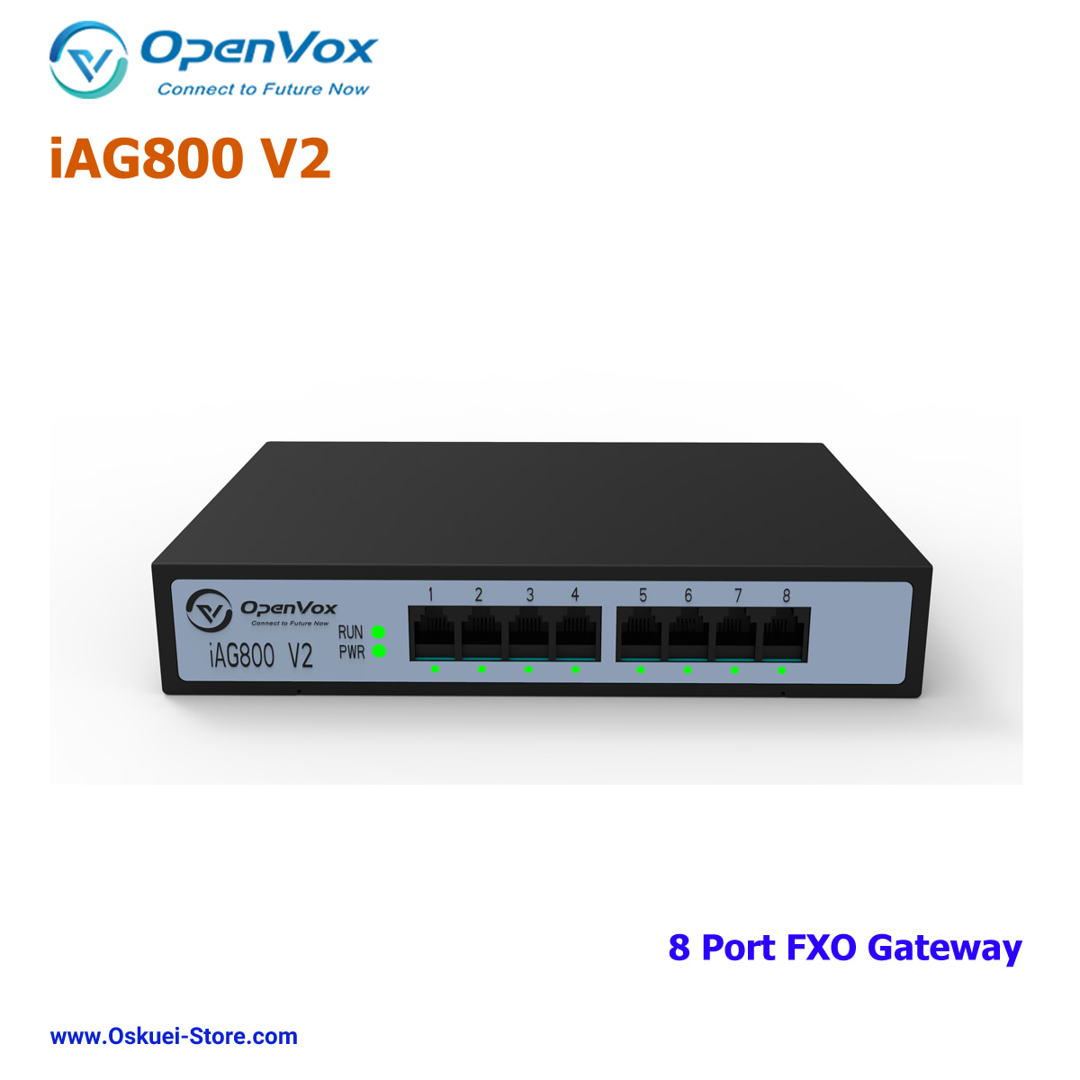 گیت وی FXO هشت کانال مدل iAG800 V2-8O اپن وکس OpenVox-فروشگاه تلفن اسکویی مرکز فروش یالینک اسنوم ...